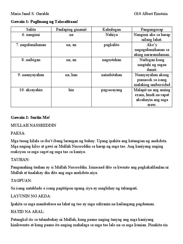 Filipino Performance | PDF