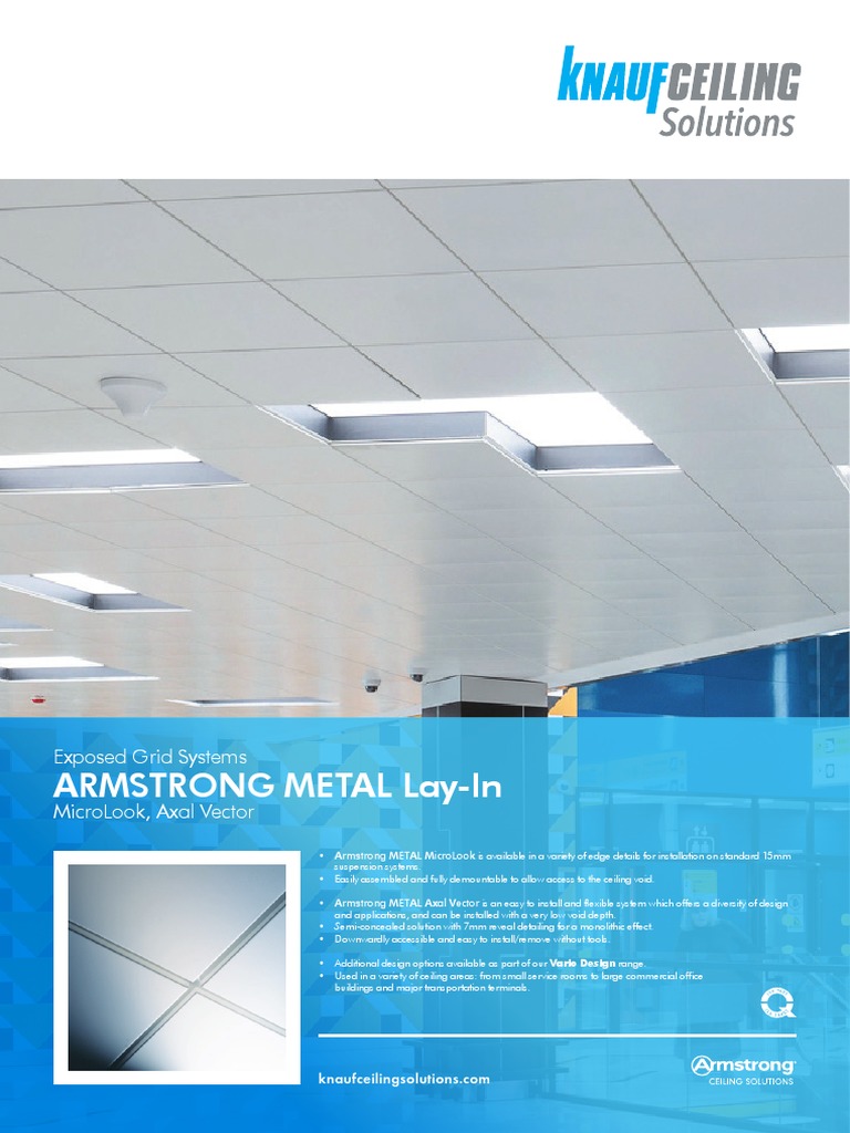 DS Armstrong METAL Lay-In-MicroLook-Axal Vector en | PDF