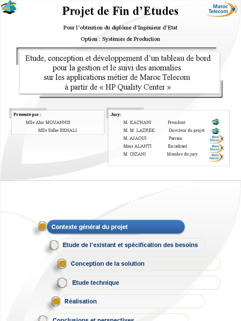 Présentation PFE F | PDF | Informatique décisionnelle | Spécification ...
