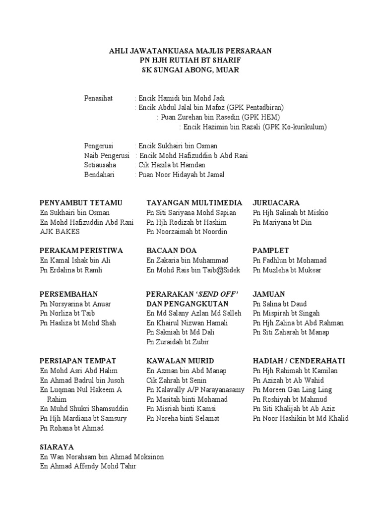 Majlis Persaraan | PDF