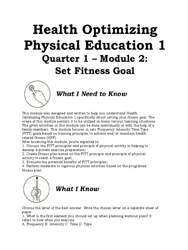 Developing a Personalized Fitness Plan Based on the FITT Principles ...
