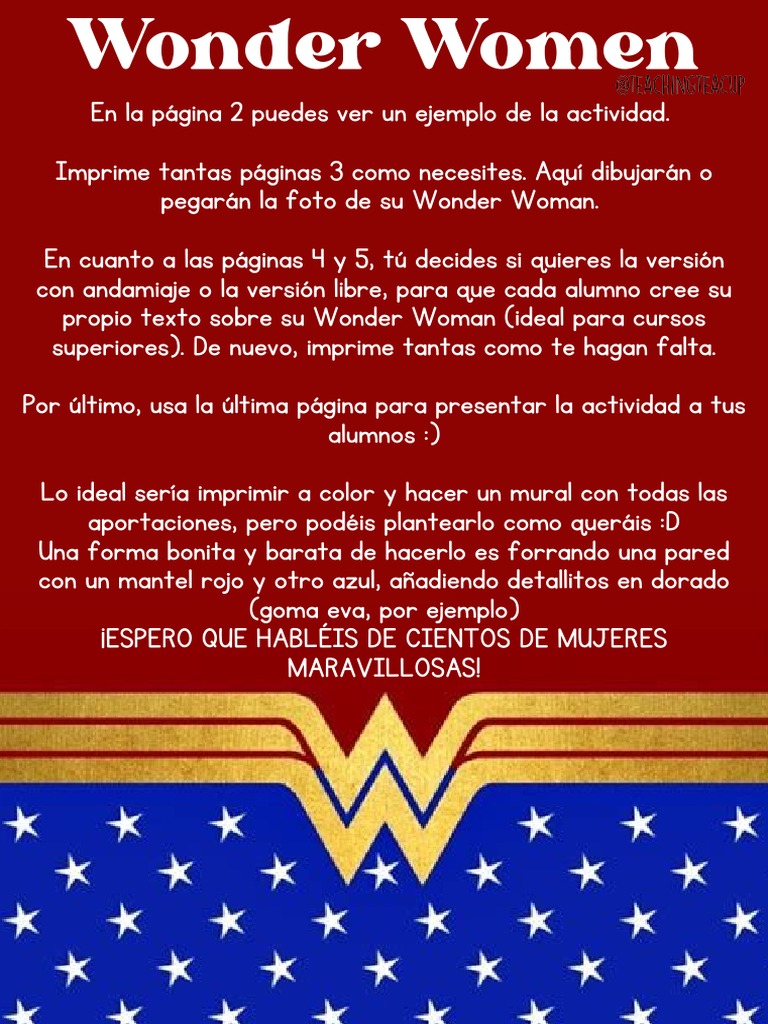 WONDER WOMEN @teachingteacup | PDF