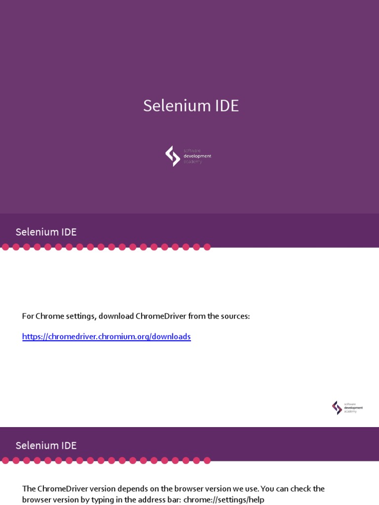 Set up Selenium IDE and ChromeDriver | PDF Set up Selenium IDE and ChromeDriver | PDF