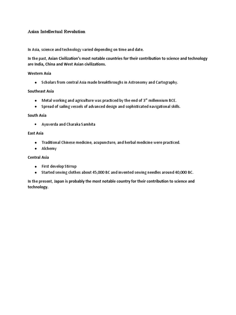 Asian Intellectual Revolution | PDF