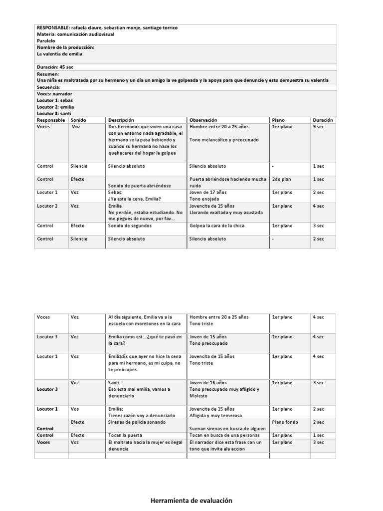 Ejemplo de Planilla de Cuña Radial | PDF