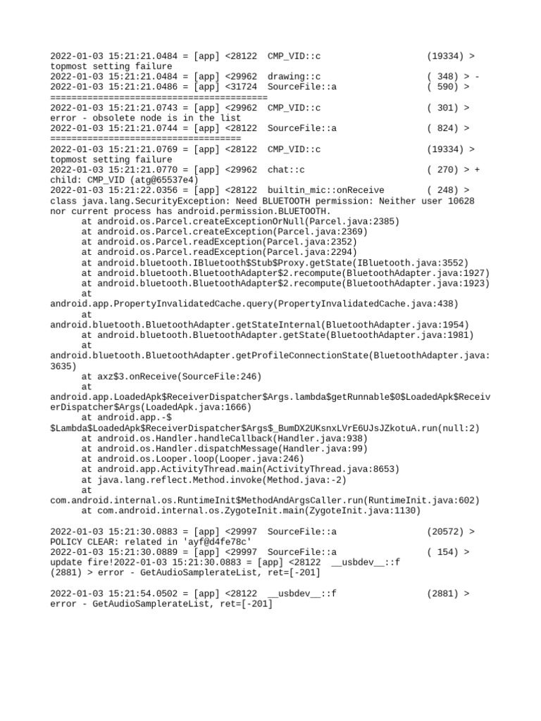 Usb Cam Log | PDF | Android (Operating System) | Software Development