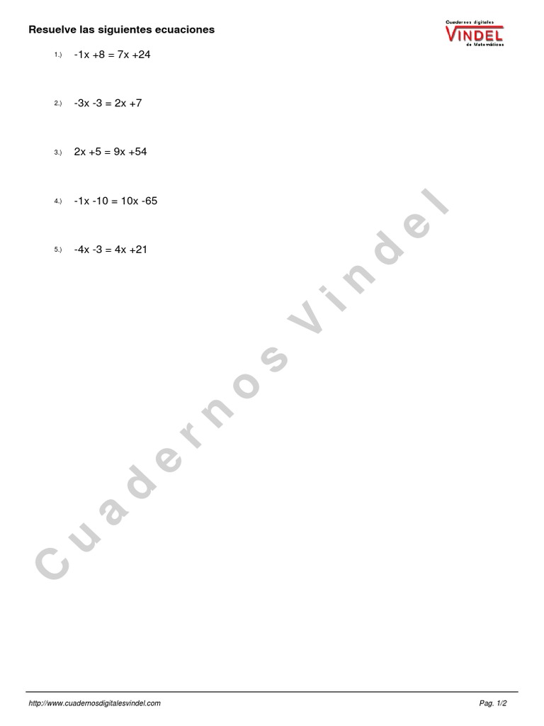 Ecuaciones Ax B Cx D 1 Pdf