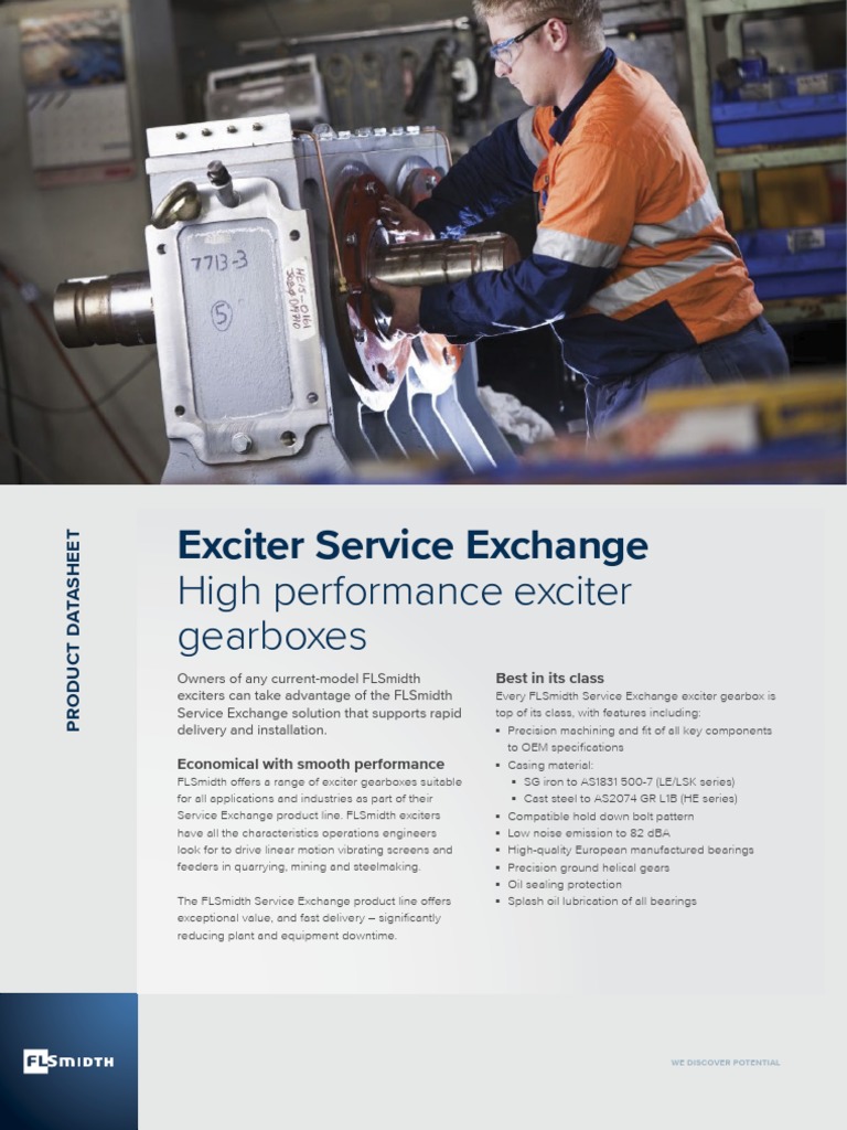 Exciter Gearbox Service Exchange | PDF | Bearing (Mechanical ...