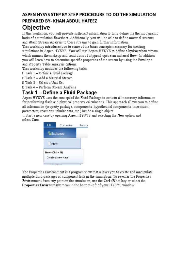 Aspen Step by Step Operating | PDF | Simulation | Parameter (Computer ...