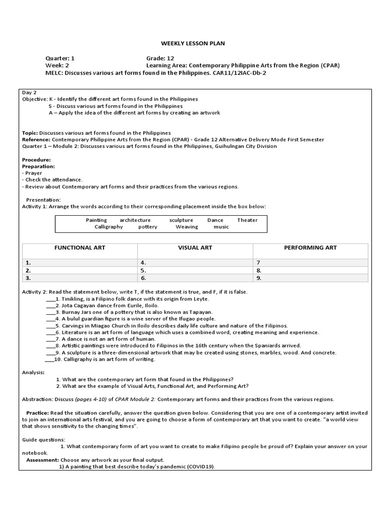 Exploring Philippine Art Forms | PDF | The Arts | Philippines