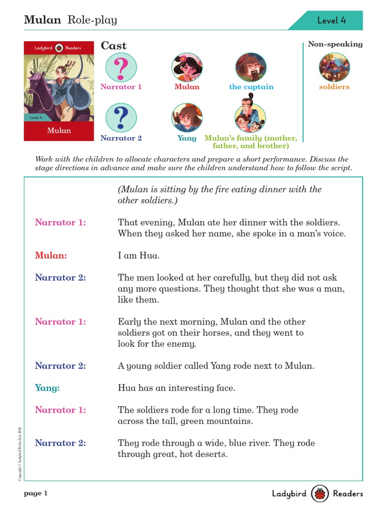LR L4 Mulan RolePlay | PDF