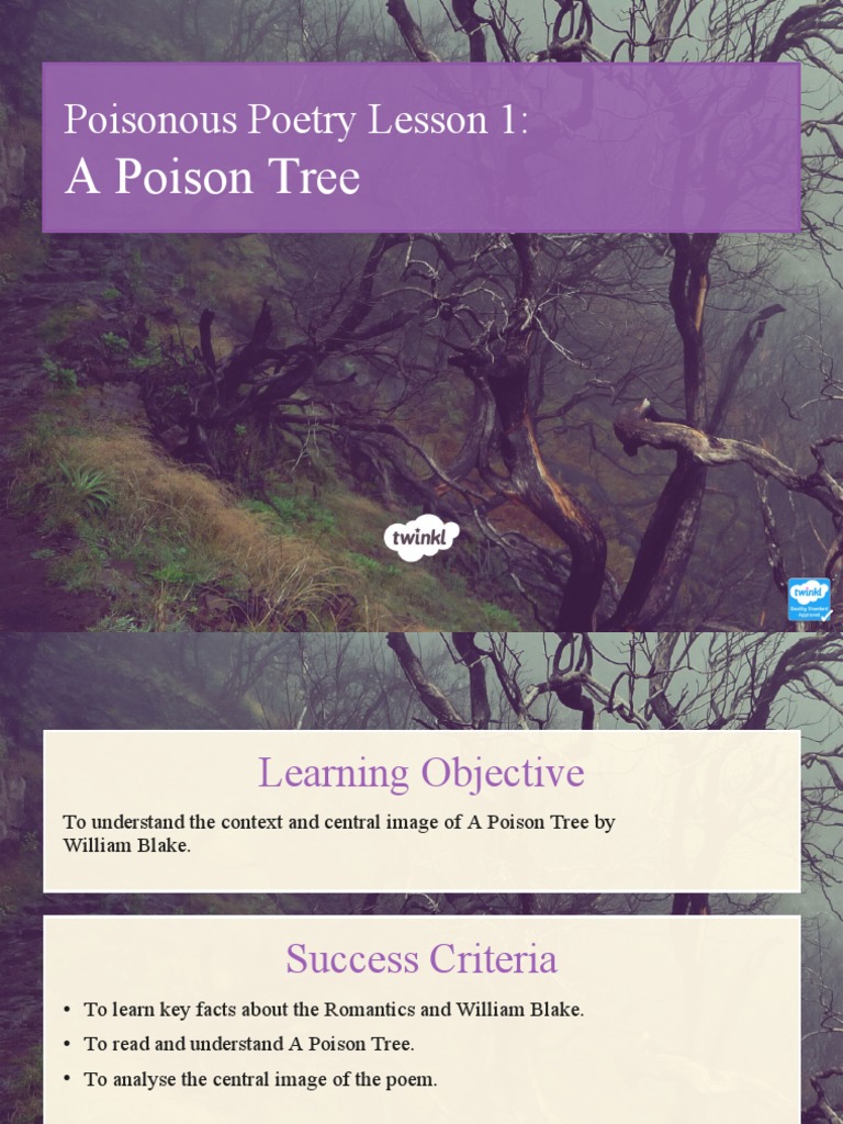 Understanding Blake's "A Poison Tree" | PDF | Poetry | Romanticism