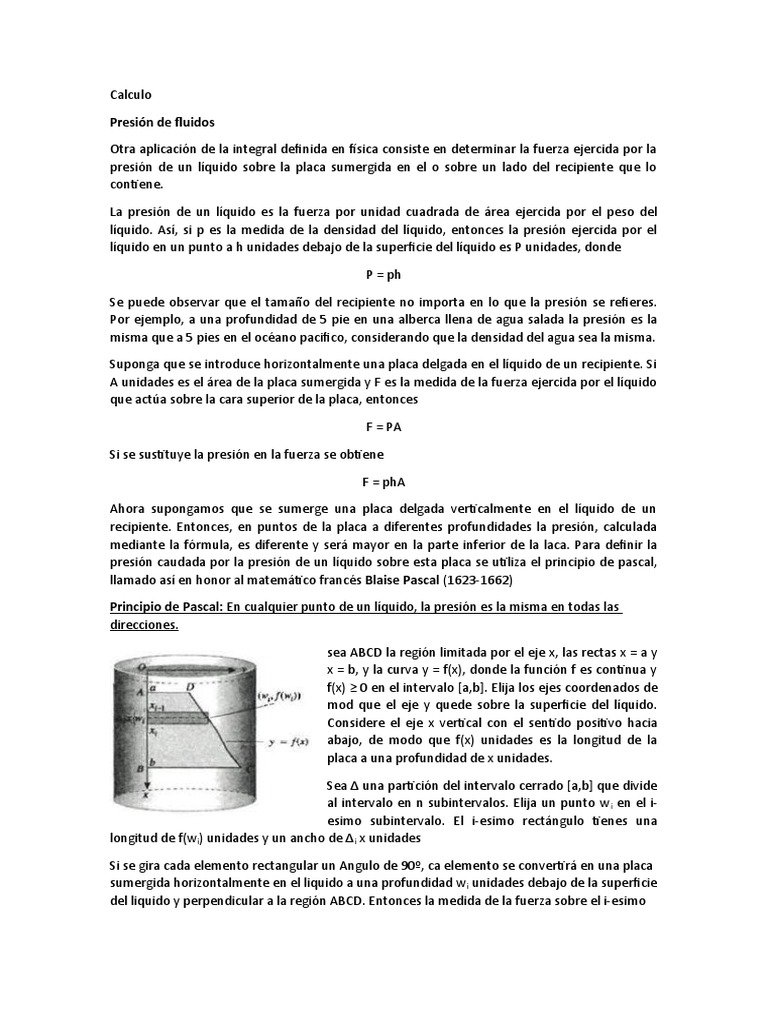 Calculo Teoria | Descargar gratis PDF | Presión | Pascal (Unidad)