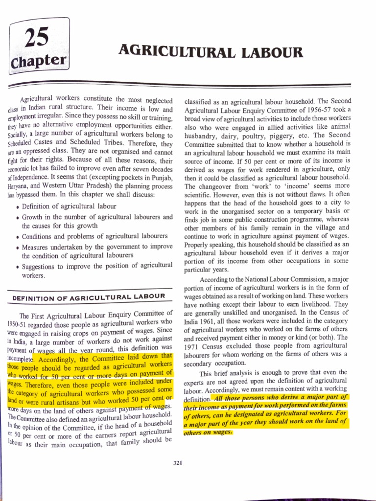 Agriculture Labour | PDF | Labour Economics | Employment