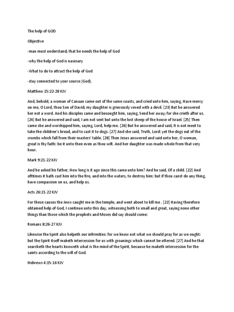 The Help of GOD-WPS Office | PDF | Religious Belief And Doctrine