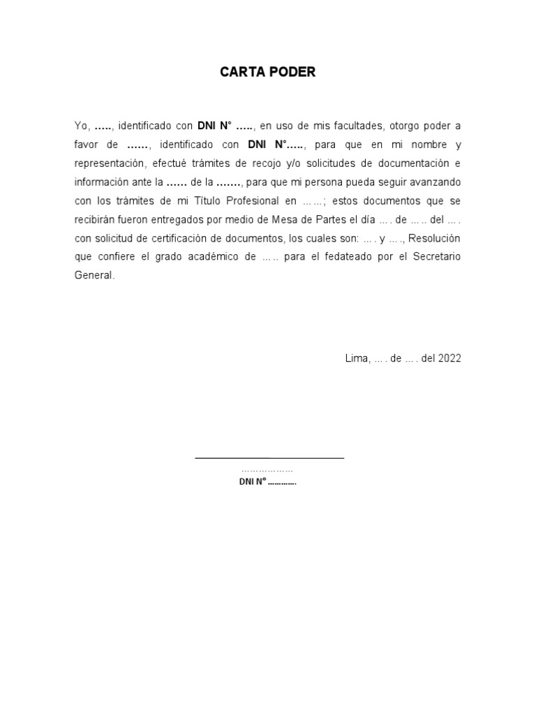 Carta Poder | PDF