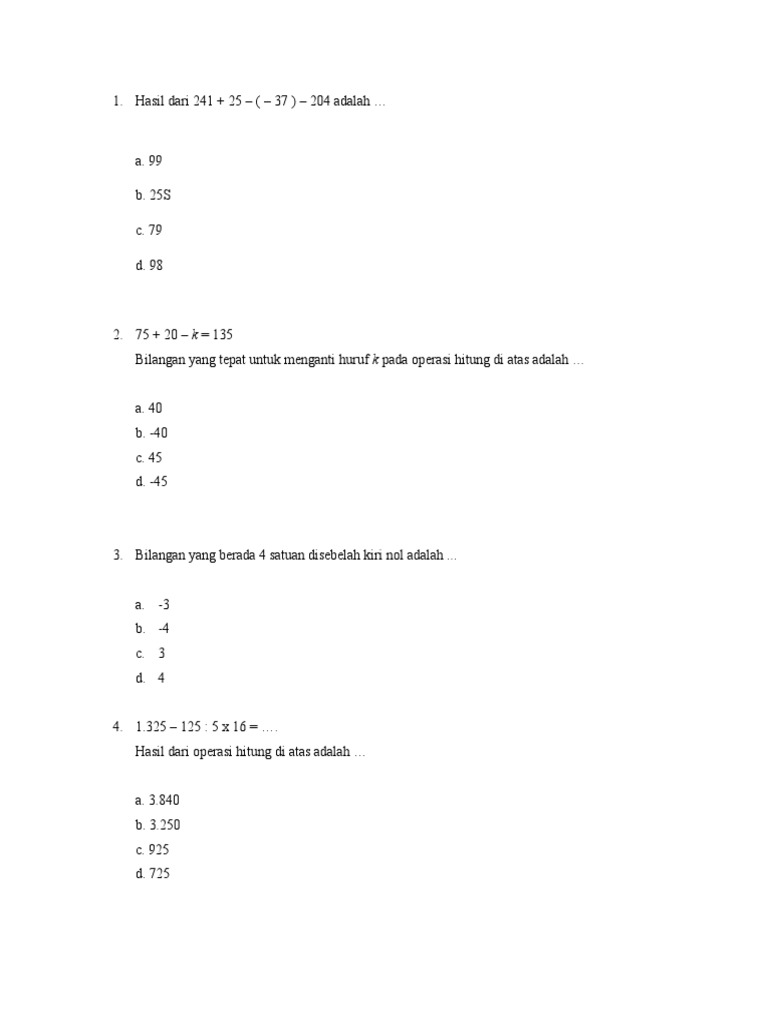 Soal Matematika VI | PDF | Griya & Taman | Seni