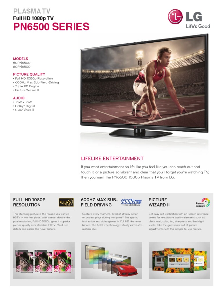 PN6500 Series Spec Sheet | PDF | Hdmi | Display Resolution