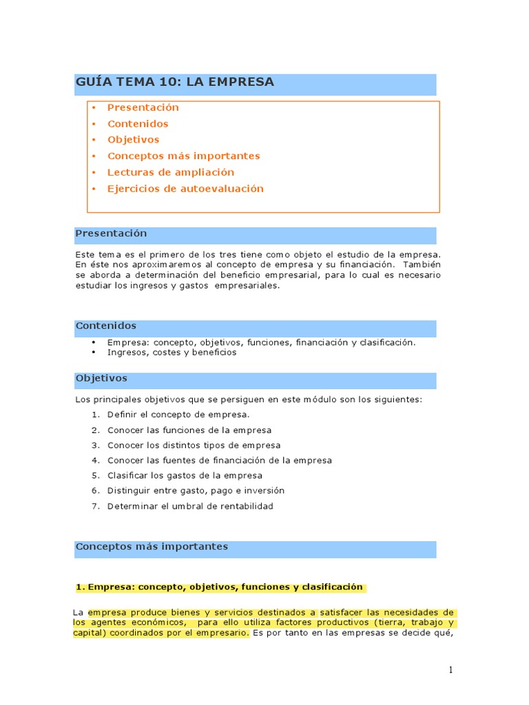 Guia Tema 10 2022 | PDF | Costo | Business Guia Tema 10 2022 | PDF | Costo | Business