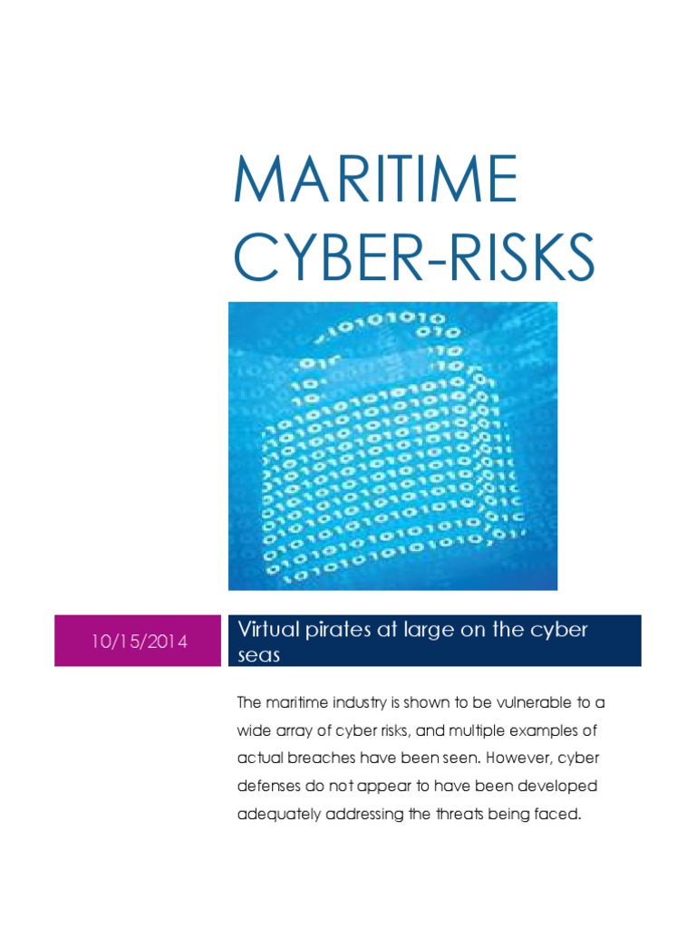 Maritime Cyber Risks Overview | PDF | Computer Security | Security