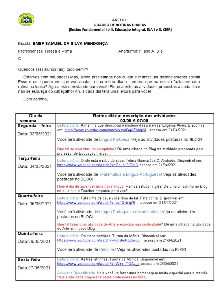 Atividades 1º Ano Pdf Imagem