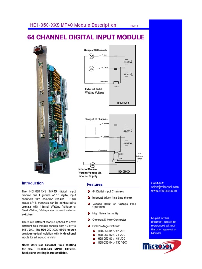 Module Description HDI-050-XXS MP40 1.1 | Download Free PDF | Electronic Engineering | Computer ...