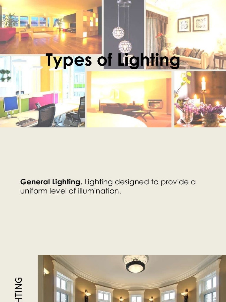 Types of Lighting and Luminaire | PDF