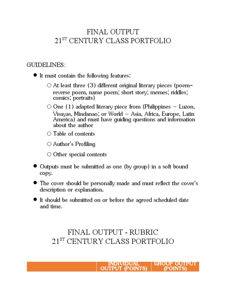 Final Output - 21st Century Lit | PDF