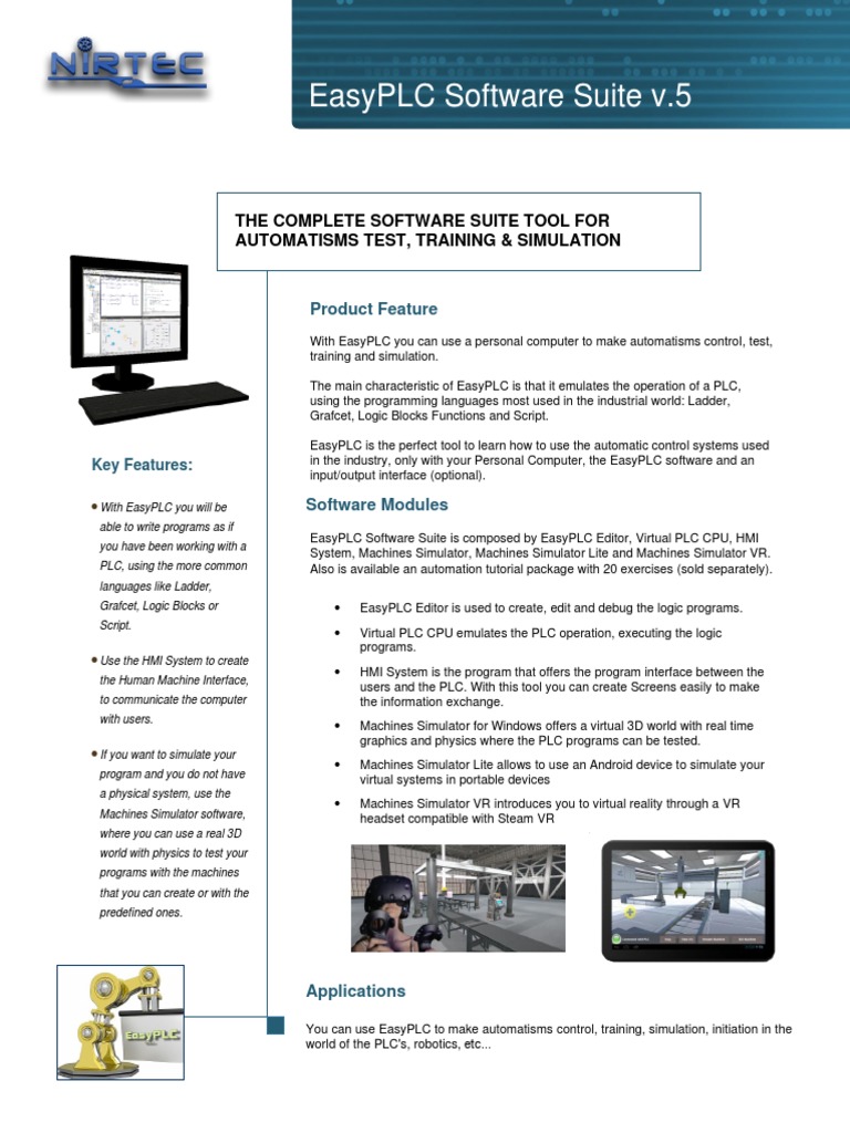 EasyPLC Brochure | PDF | Programmable Logic Controller | User Interface