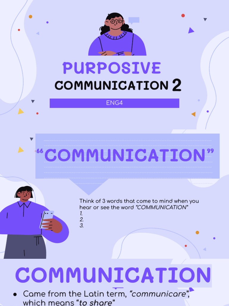 Purcomm 2 Eng2 | PDF | Communication | Nonverbal Communication