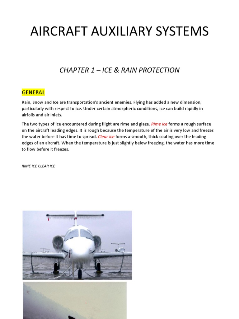 Aircraft Ice Protection Systems | PDF | Ice | Pump