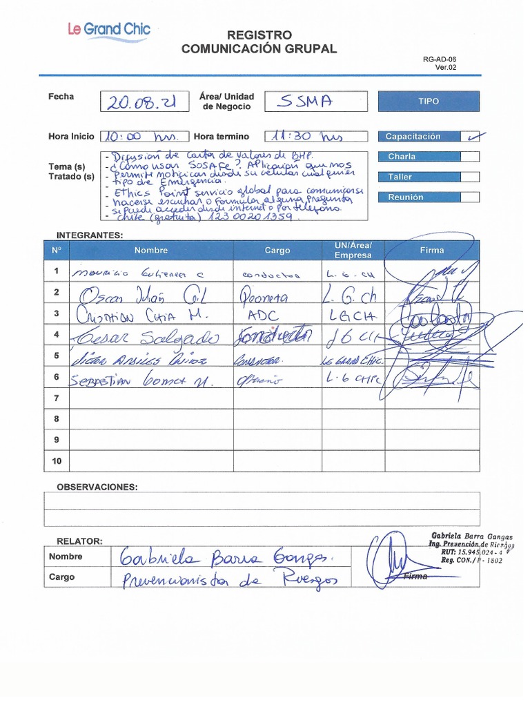 Difusión Sosafe-Etic Point | PDF