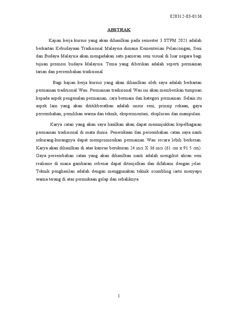 Proposal Seni Visual Baru | PDF