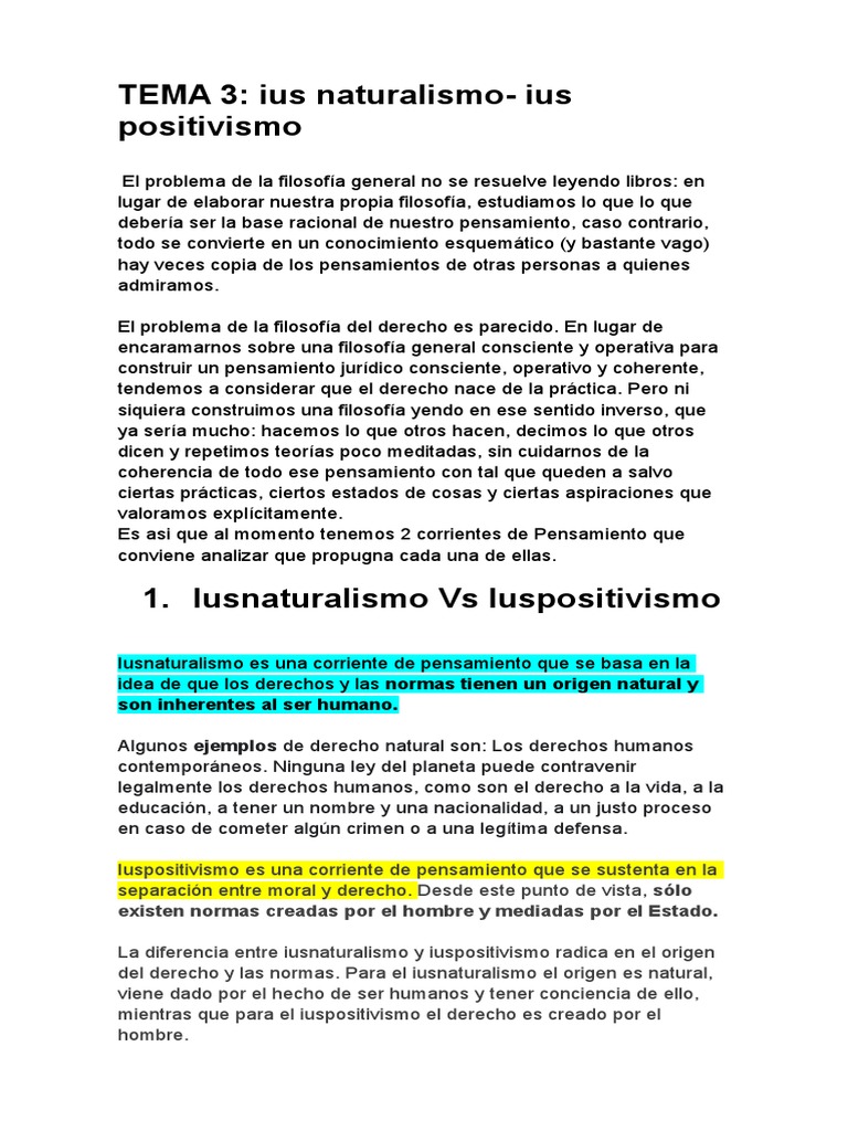 Tema N°3 | PDF | La Ley natural | Derechos humanos