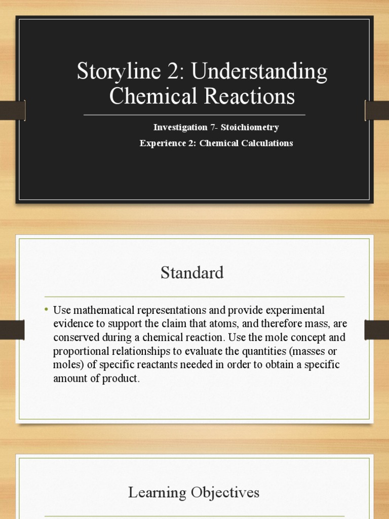 Investigation 7 - Experience 2 - Chemical Calculations - Updated | PDF ...