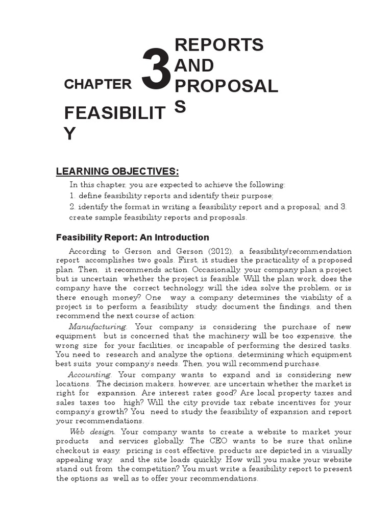 Feasibility Reports and Proposals | PDF | Feasibility Study | Business