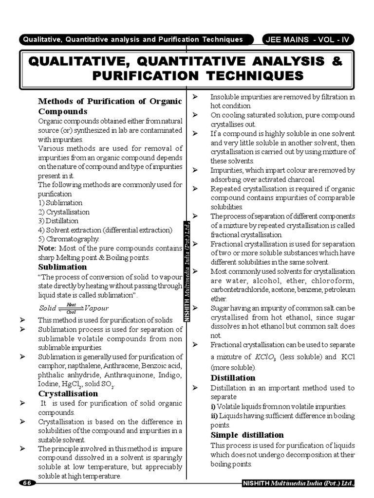 03-Purification of Organic Compo CW | PDF | Chromatography | Distillation