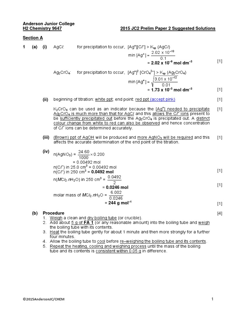 Ajc H2 Chem P2 MS | Download Free PDF | Chemical Bond | Atomic Nucleus