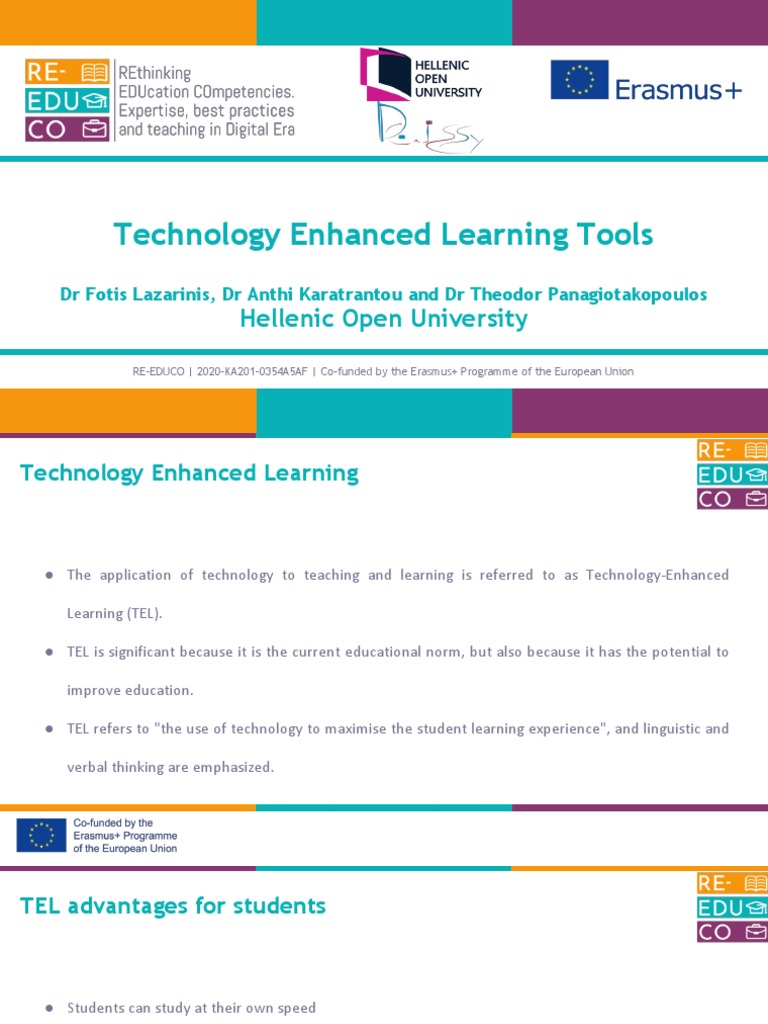 Technology Enhanced Learning Tools Overview | PDF | Educational ...