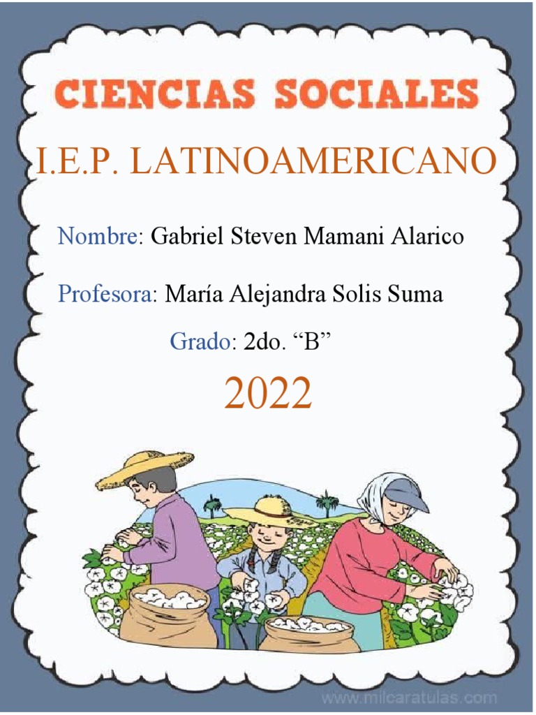 Caratula de Ciencias Sociales en Word GABRIEL | PDF