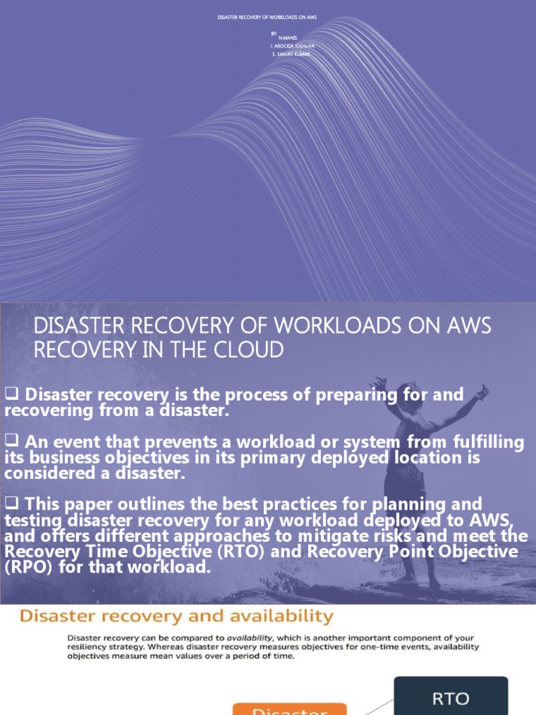 Disaster Recovery of Workloads On AWS - PPTX Final 2 | PDF