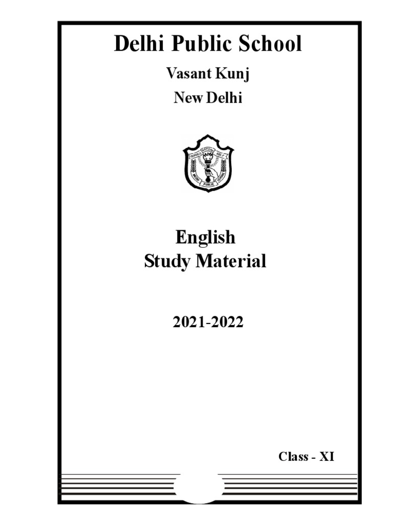 English Class Xi Study Material 2021-2022 | PDF | Tutankhamun | Resource
