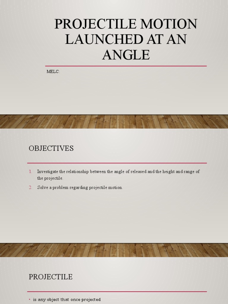 Projectile Motion Launched at An Angle | PDF | Projectiles | Dynamics ...