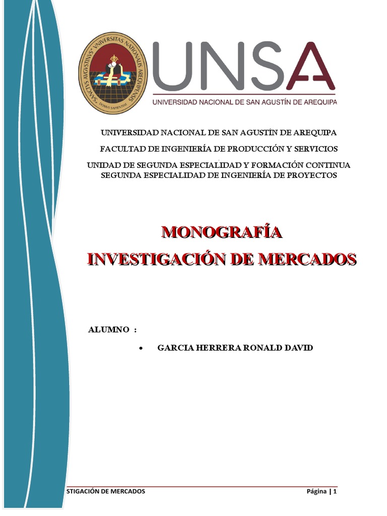 Monografía Inv. de Mercados - RDGH | PDF | Marketing | Investigación de ...
