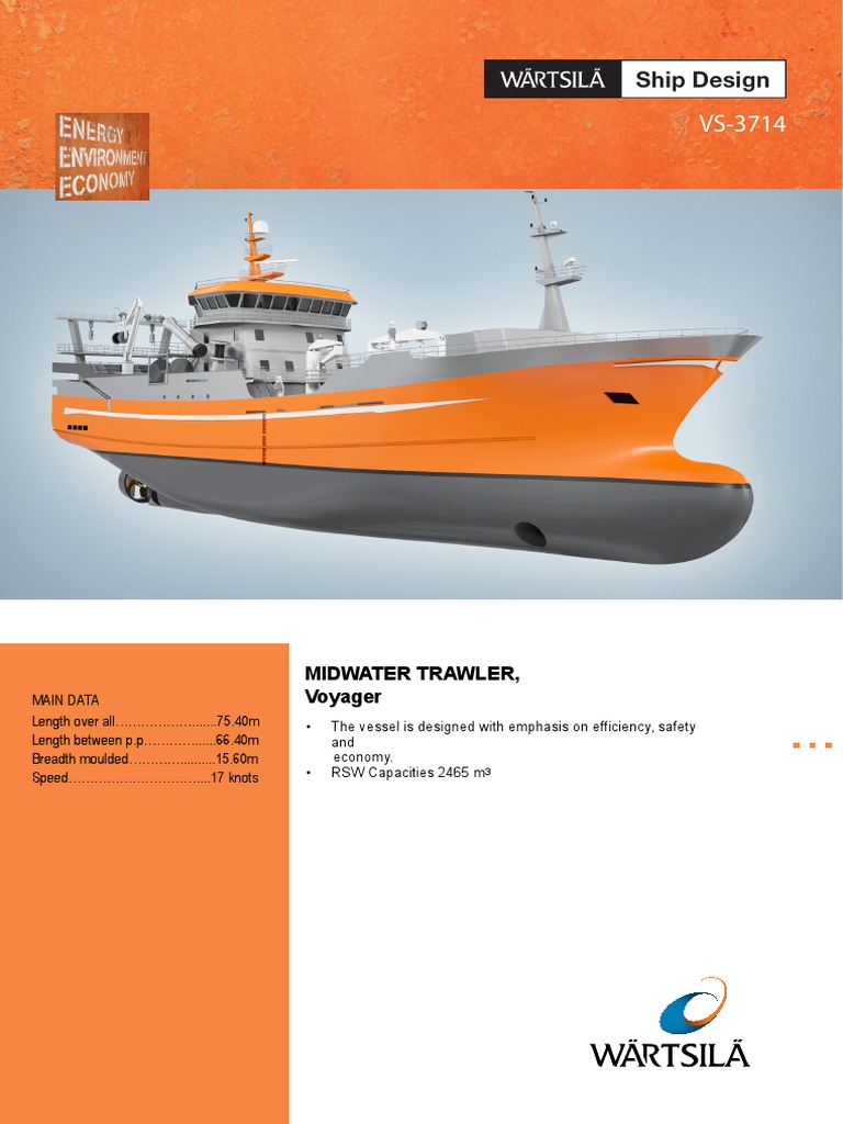 Datasheet Ship Design Trawler WSD 6112 | PDF | Fishing Trawler | Freight Transport