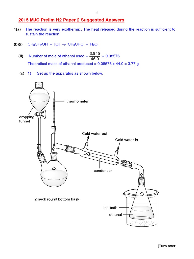 MJC - H2 - Chem P2 - MS | PDF | Hydroxide | Chemical Bond MJC - H2 - Chem P2 - MS | PDF | Hydroxide | Chemical Bond