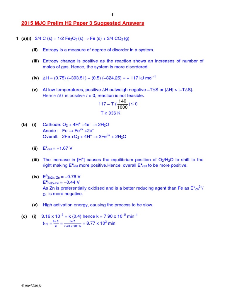 MJC - H2 - Chem P3 - MS | PDF | Ionic Bonding | Ion MJC - H2 - Chem P3 - MS | PDF | Ionic Bonding | Ion