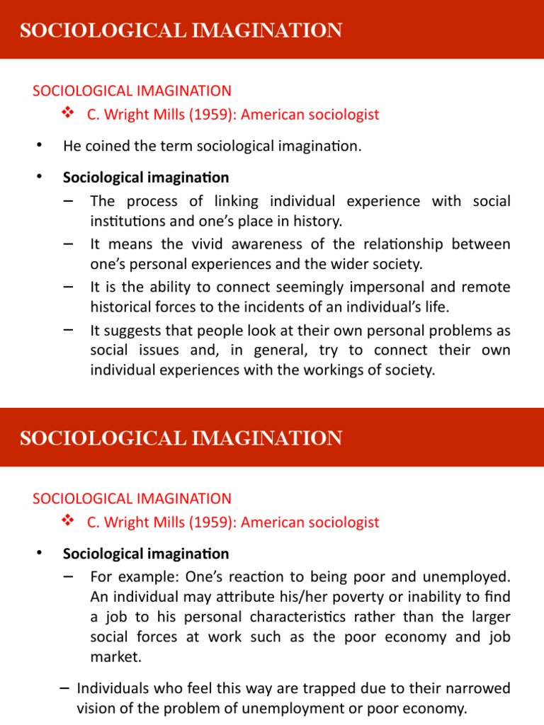 Sociological Imagination | PDF | Sociology | Experience