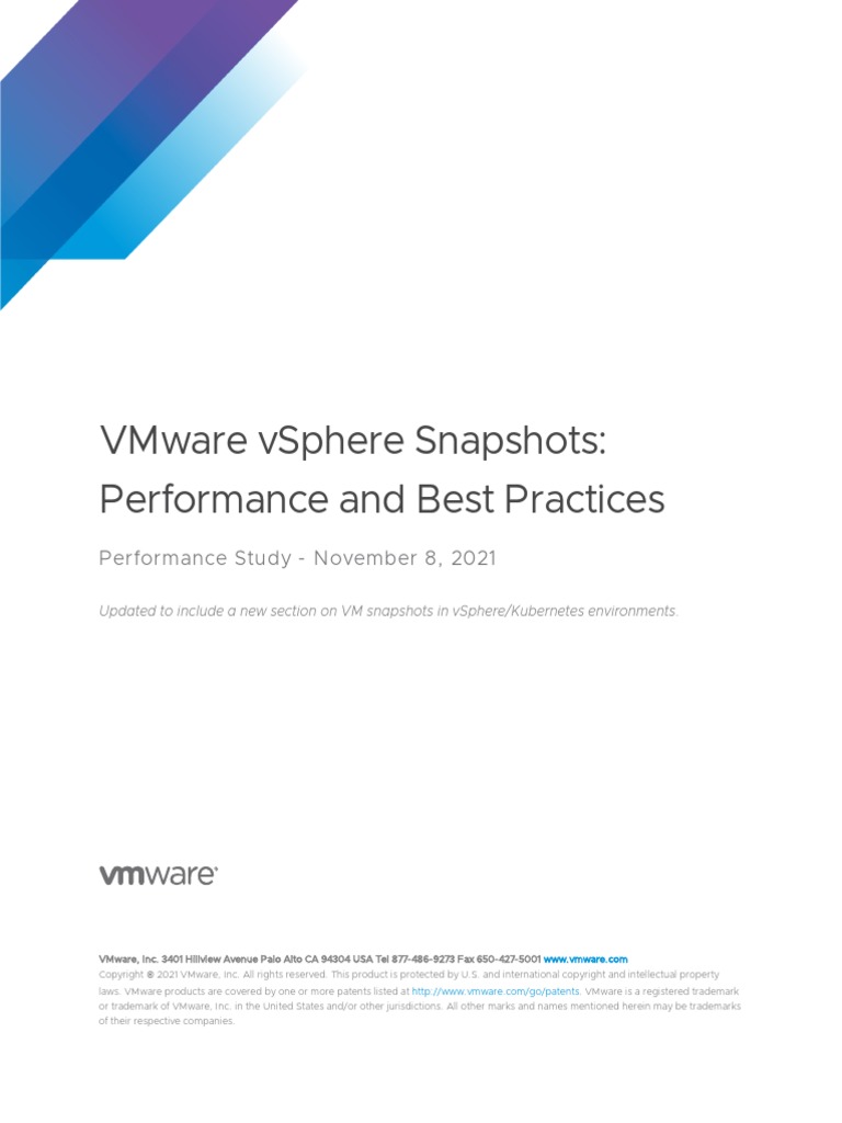 Vsphere VM Snapshots Perf | PDF | Virtual Machine | Benchmark (Computing)