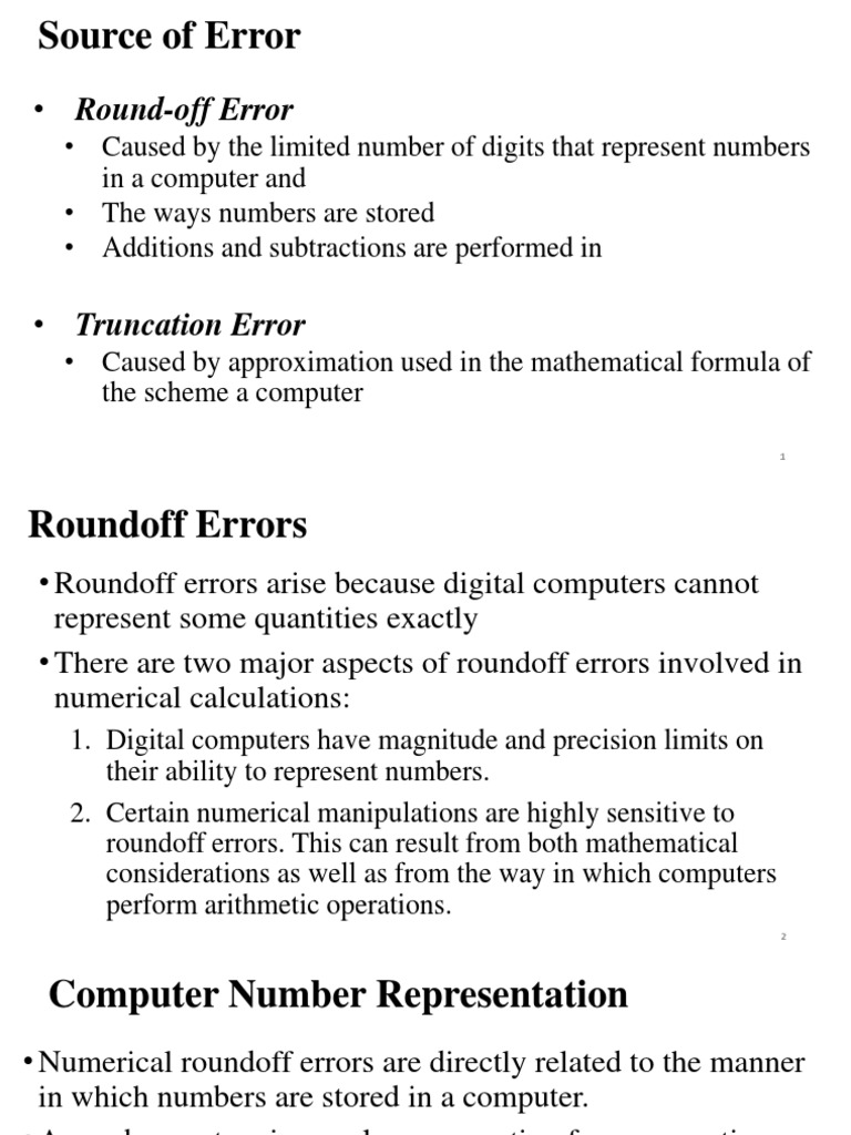 L3 Source of Error, Floating-Point | PDF | Elementary Mathematics | Theory Of Computation
